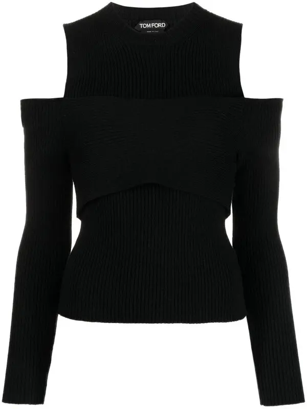 TOM FORD Cold-shoulder Wool Jumper