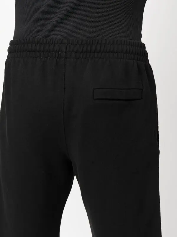 Off-White Logo Print Organic Cotton Track Shorts - Black