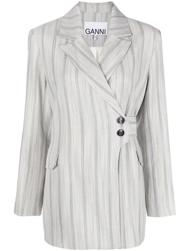 GANNI Striped Suiting Jacket