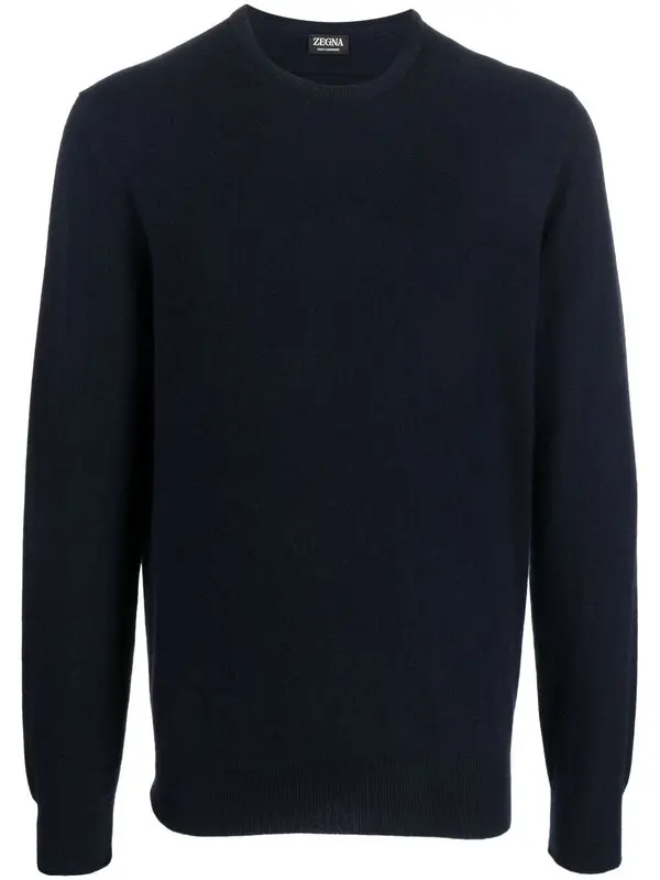 Zegna Crew-neck Cashmere Jumper - Blue