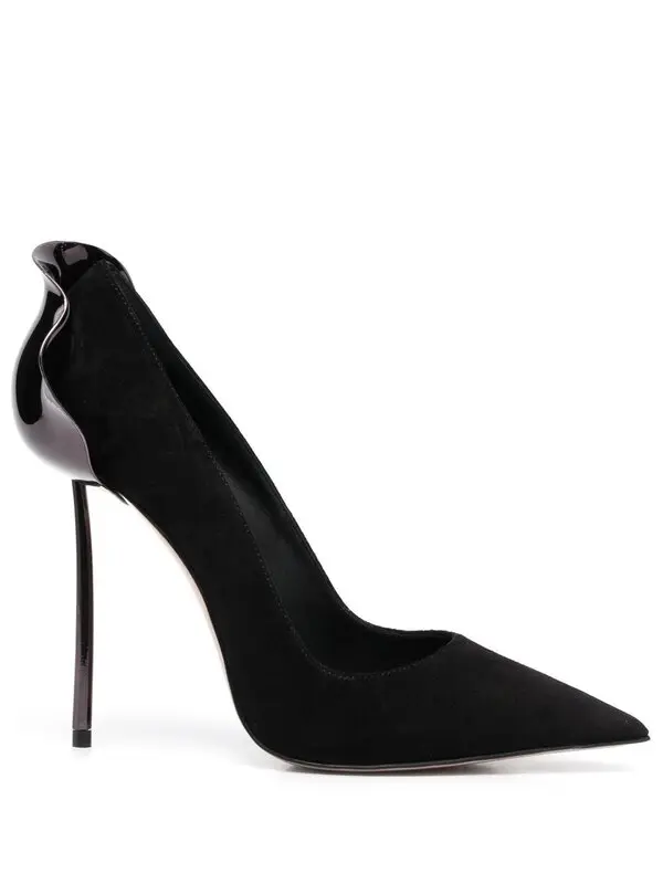 LE SILLA Petalo Suede 130mm Pumps - Black