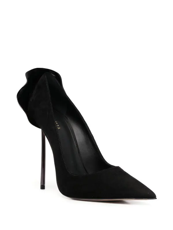 LE SILLA Petalo Suede 130mm Pumps - Black