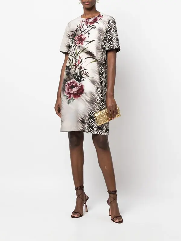 Alberta Ferretti Floral-print Shift Dress
