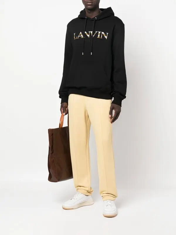LANVIN Embroidered Logo Hoodie