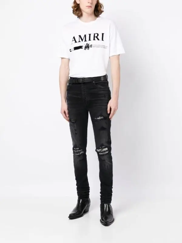 Amiri Distressed Skinny Jeans