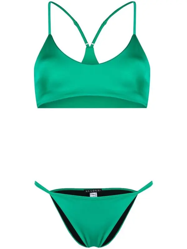 MANOKHI Low-rise Stretch Bikini - Green