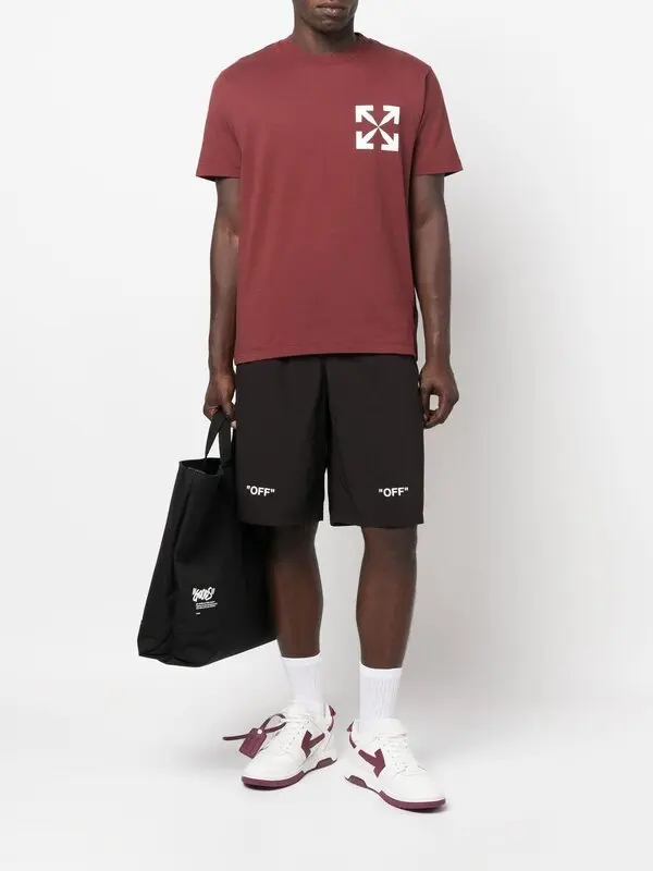 Off-White Logo-print Cotton Shorts