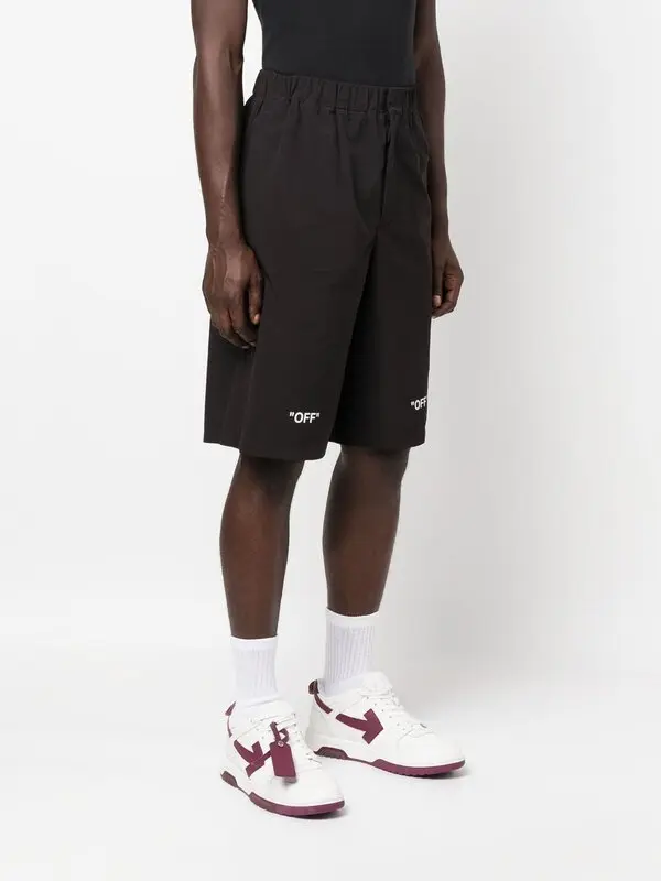 Off-White Logo-print Cotton Shorts