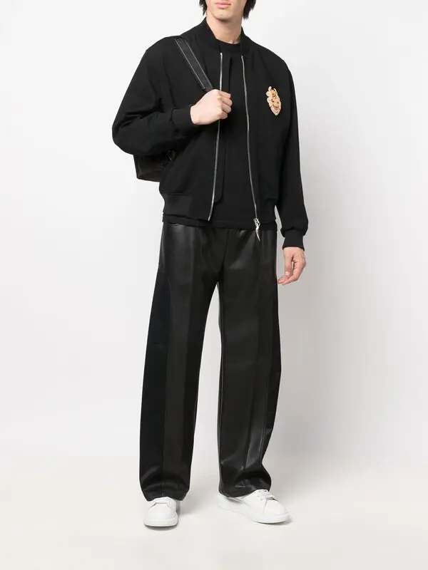 Roberto Cavalli Logo-patch Bomber Jacket