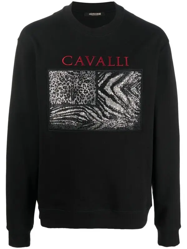Roberto Cavalli Logo-print Sweatshirt - Black