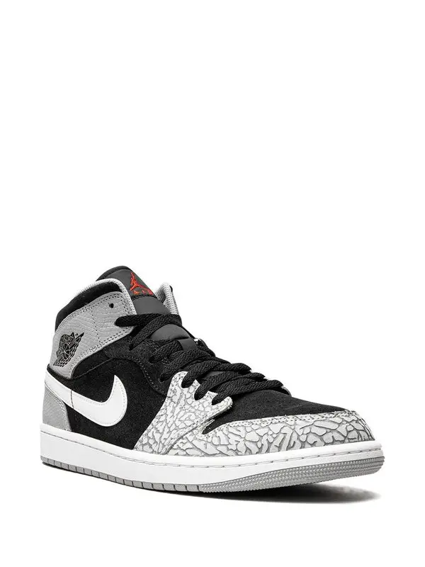 JORDAN 1 Mid Se Elephant Print Sneakers - Black