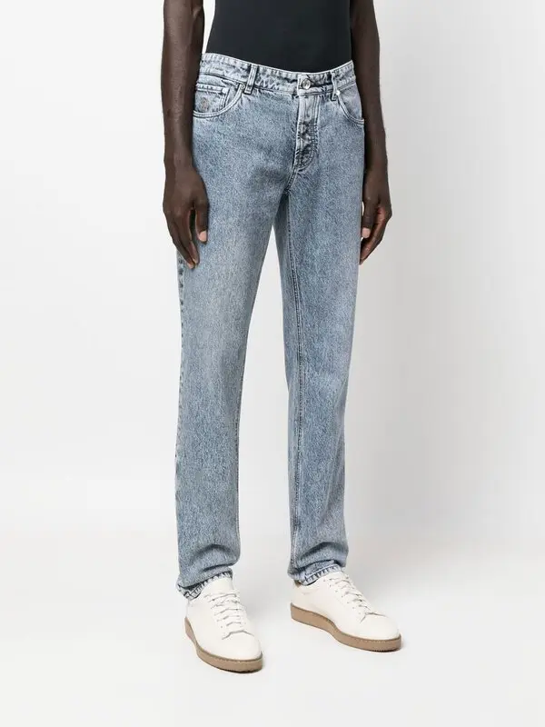 Brunello Cucinelli Low-rise Slim-cut Jeans - Blue