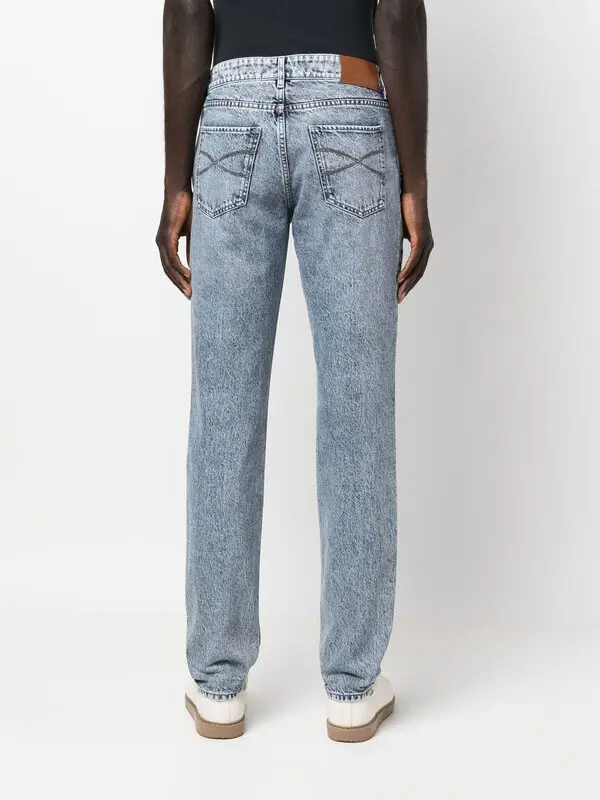 Brunello Cucinelli Low-rise Slim-cut Jeans - Blue