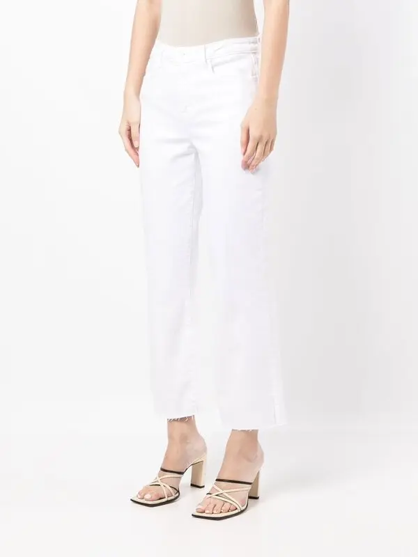 L'Agence Cropped Straight-leg Jeans