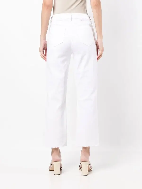 L'Agence Cropped Straight-leg Jeans