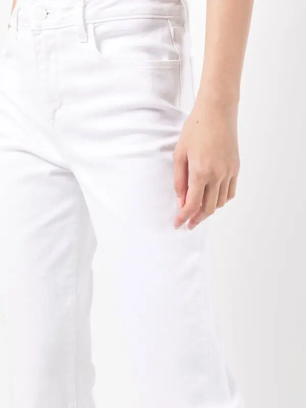 L'Agence Cropped Straight-leg Jeans