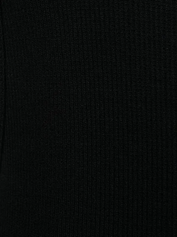 Saint Laurent Fine-ribbed Slip Dress - Black