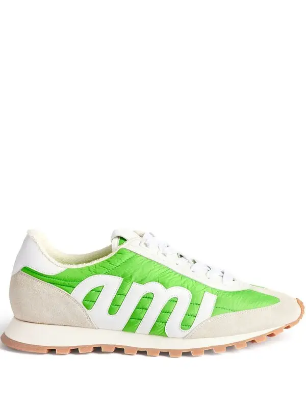 Ami Logo-patch Panelled Low-top Sneakers
