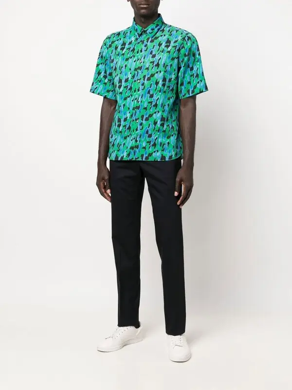 PT TORINO Tailored-cut Tapered Trousers - Blue