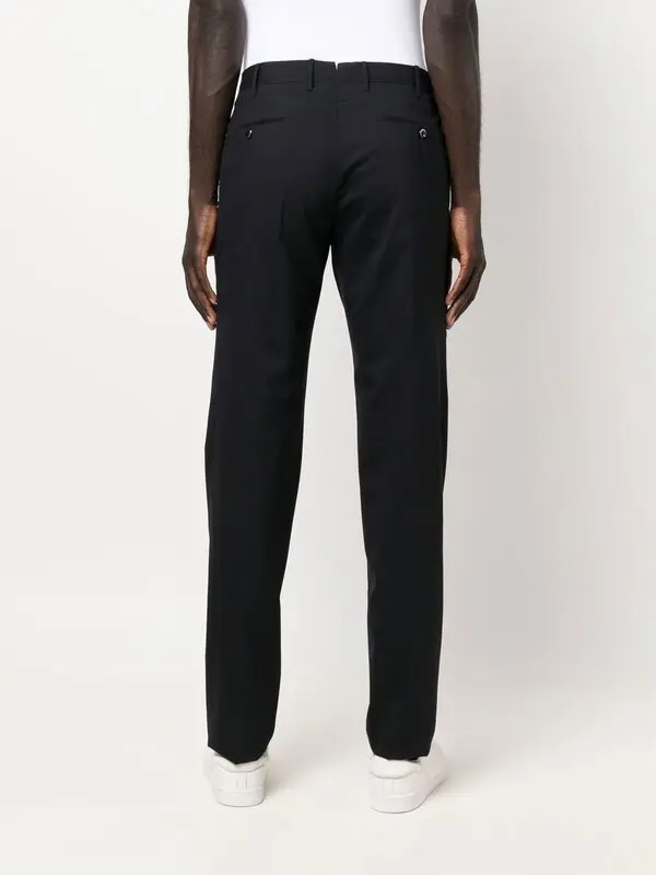 PT TORINO Tailored-cut Tapered Trousers - Blue