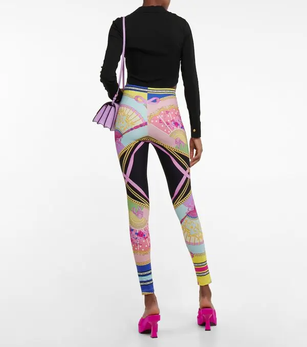 Versace I Ventagli High-rise Leggings