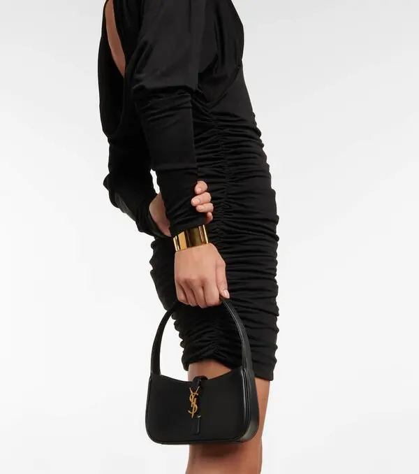 Saint Laurent Le 5 À 7 Mini Leather Shoulder Bag - Black