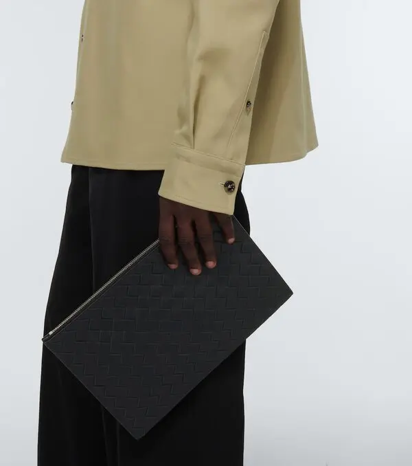Bottega Veneta Intrecciato Large Leather Pouch