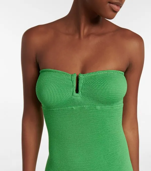 REINA OLGA La Sciura Crinkle Mini Dress - Green