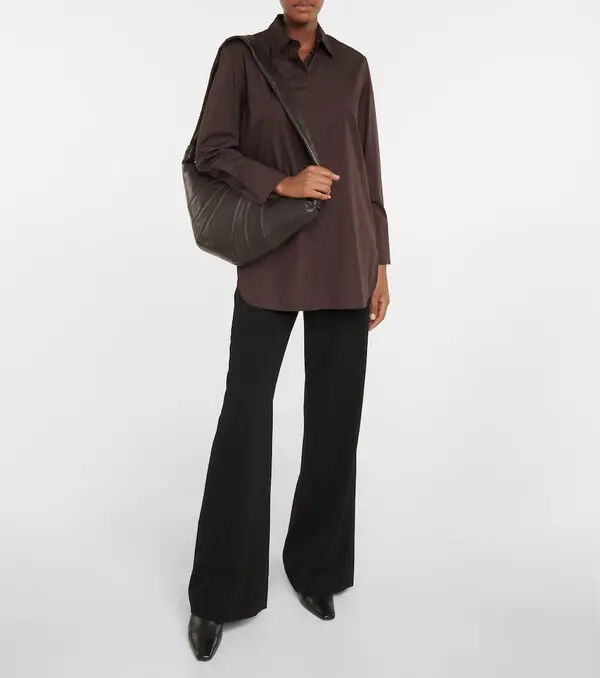LEMAIRE Croissant Leather Shoulder Bag - Brown