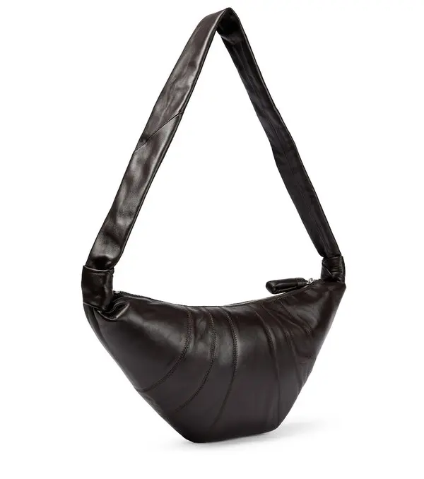 LEMAIRE Croissant Leather Shoulder Bag - Brown