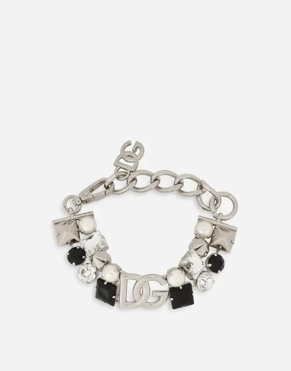 Dolce & Gabbana Bracelet With Rhinestones And Dg Logo