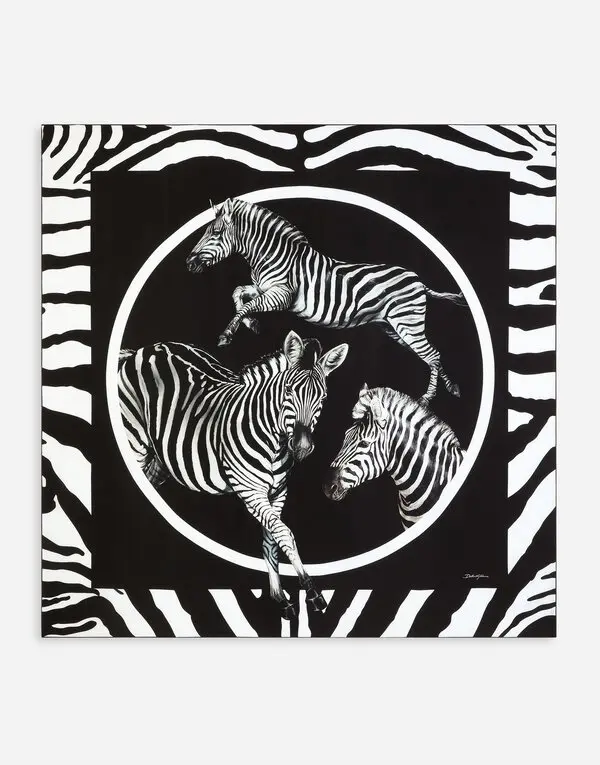 Dolce & Gabbana Large Zebra-print Twill Scarf - Multicolor