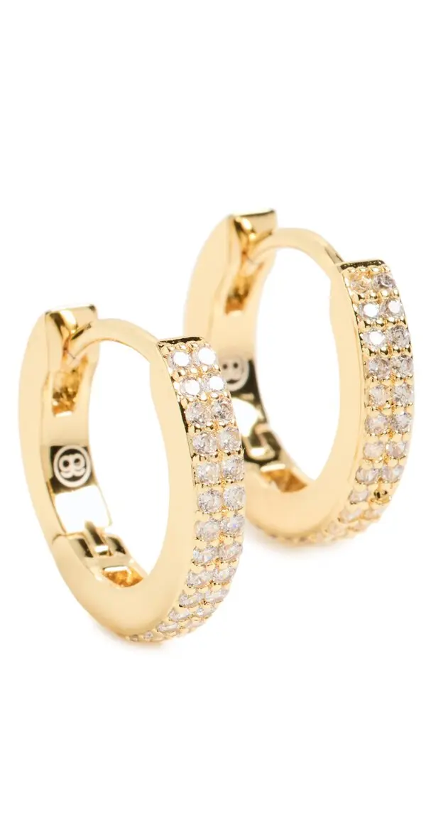 Gorjana Wilder Shimmer Bar Huggie Earrings - Gold