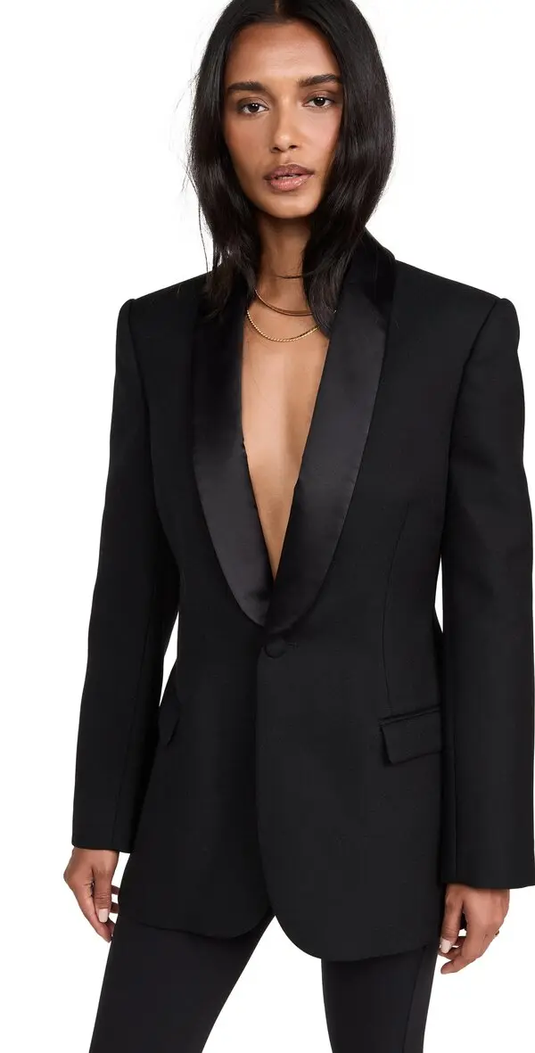 Wardrobe.NYC Tuxedo Blazer - Black