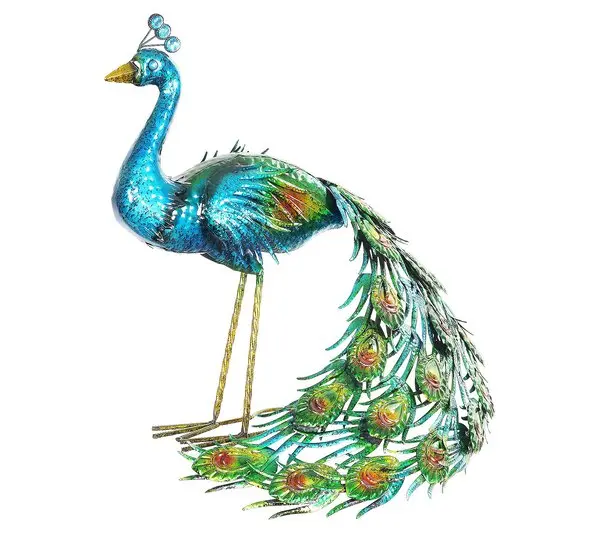 EXHART 24' Metal Standing Peacock By - One-color