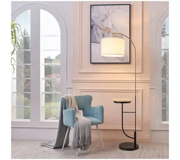 TEAMSON Arc Floor Lamp With Usb Port
