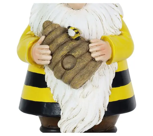 EXHART Solar Beekeeper Gnome Statuary