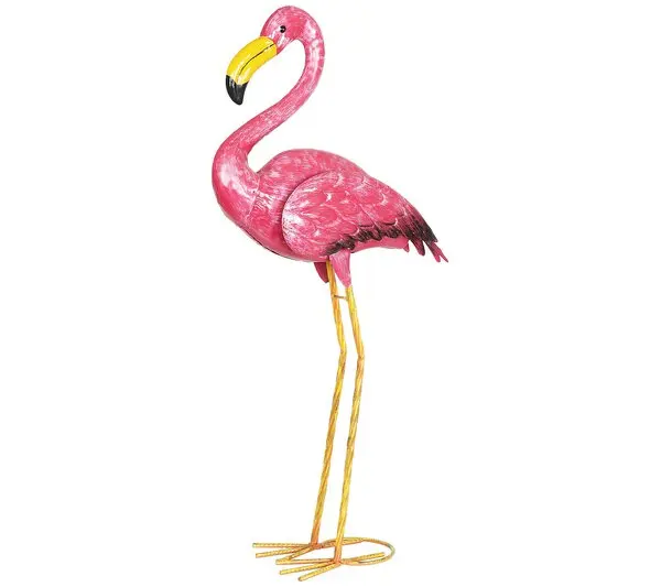 EXHART Pink Metal Flamingo - One-color