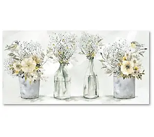 COURTSIDE MARKET Farmhouse Bouquet 12x24 Canvas Wall Art - One-color