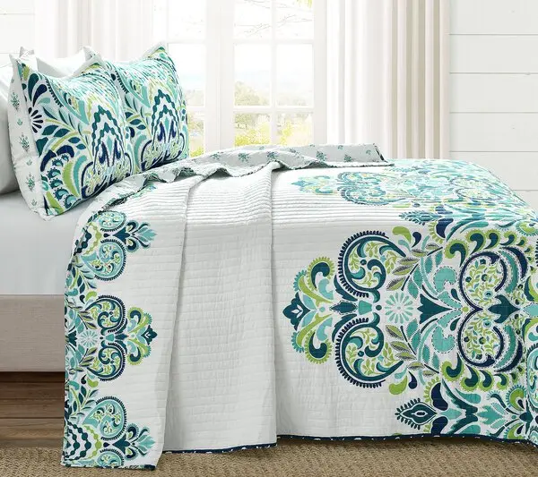LUSH DECOR Clara 3-piece Full/queen Quilt Set Lush Deco R