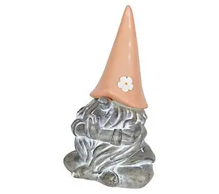 EXHART Solar Gnamaste Gnome Peach Hat
