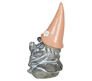 EXHART Solar Gnamaste Gnome Peach Hat