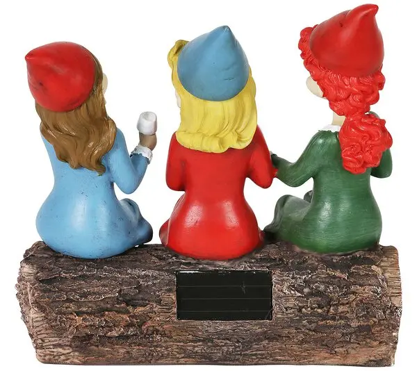 EXHART Solar Good Time Gals Wine Gnomes