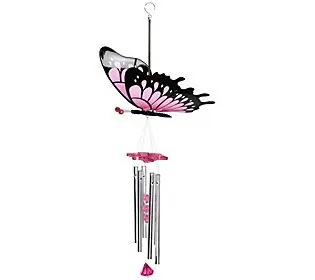 EXHART Fluttering Wings Butterfly Wind Chime - One-color