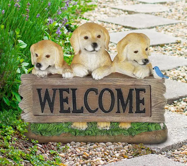 EXHART Solar Three Labradors Welcome Sign