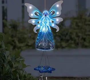 EXHART Large Solar Clear Angel Wind Chime