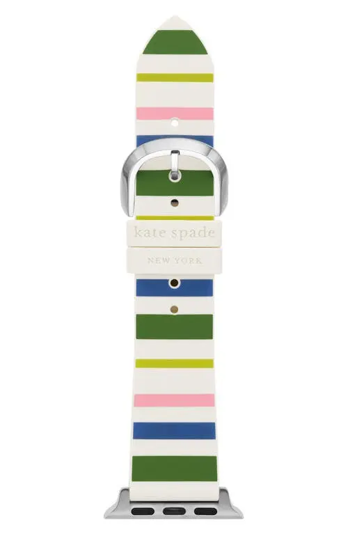 Kate Spade New York Apple Watch® Or Samsung Galaxy Watch® Stripe Silicone Watchband - Multi