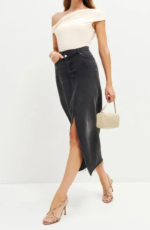 REFORMATION Cello One-shoulder Knit Top - Cream