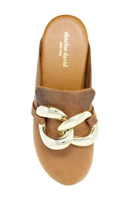 CHARLES DAVID Siena Clog - Cognac-lech