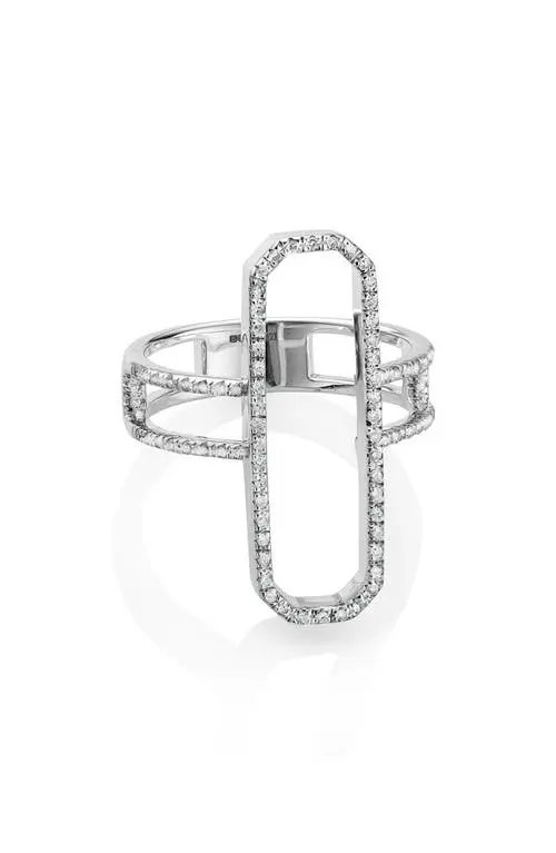 Monica Vinader Naida Pavé Diamond Cocktail Ring - Sterling Silver